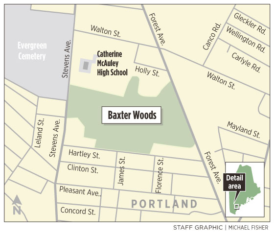 Plan for drainage pond in Portland’s Baxter Woods on hold