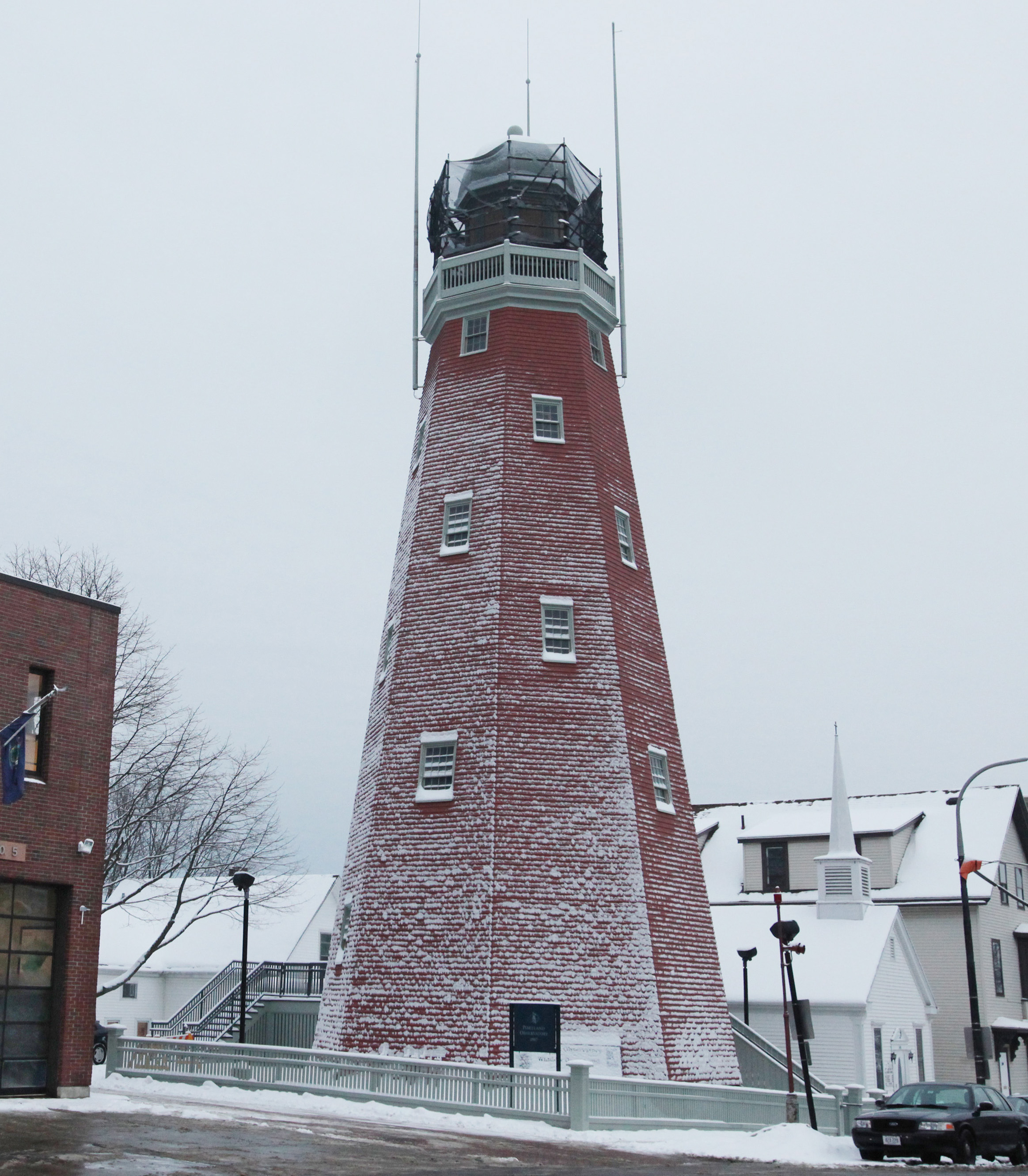 The Portland Observatory in 1939 and in 2015