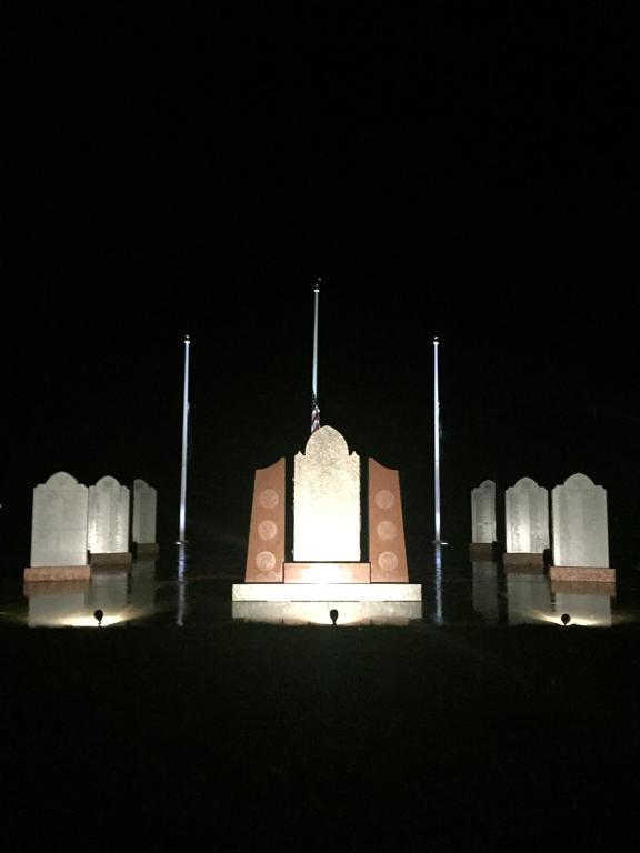 New lights illuminate Veterans Monument
