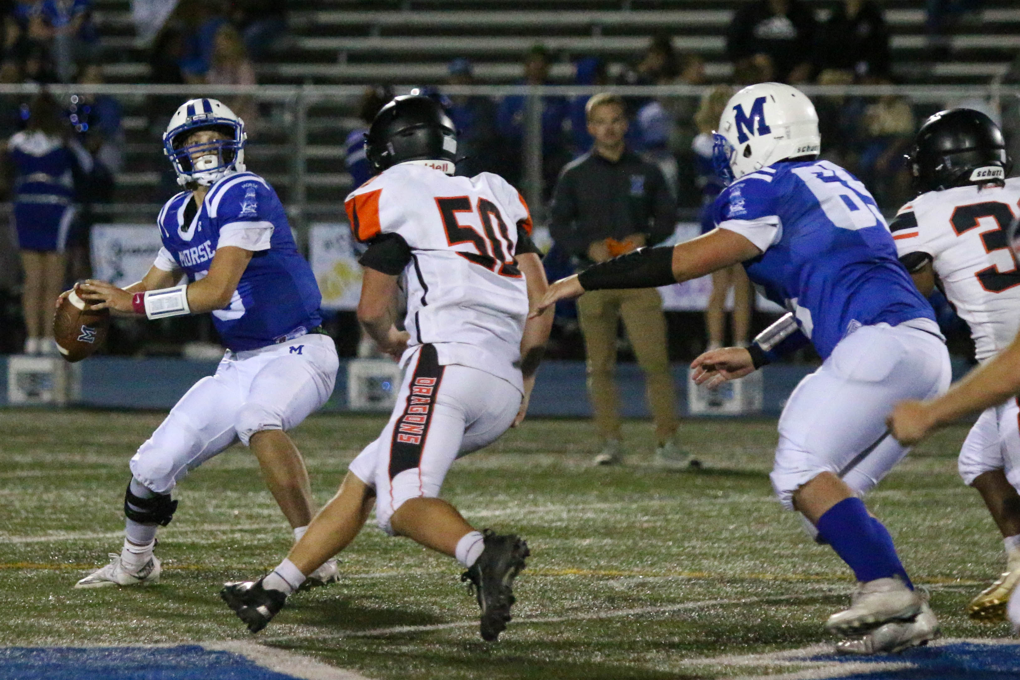 Morse football grinds out Homecoming win over Brunswick